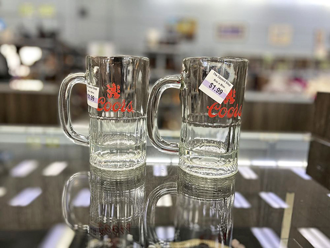 These vintage Coors beer mugs aren't just glassware; they're time machines to backyard barbecues and Super Bowl parties of decades past.