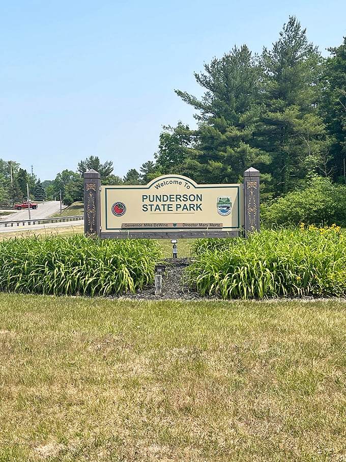 The entrance sign might be understated, but what lies beyond is anything but. Like finding a Michelin star restaurant in a strip mall.