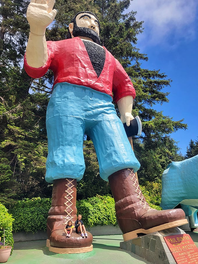 That's not a forced perspective trick&mdash;Paul's boots really are big enough to host a small dinner party. Note his eternally optimistic wave.