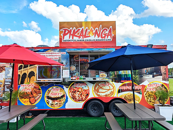 DVZANGA food truck serves up authentic Dominican flavors that'll transport you to the Caribbean faster than your neighbor's timeshare pitch.