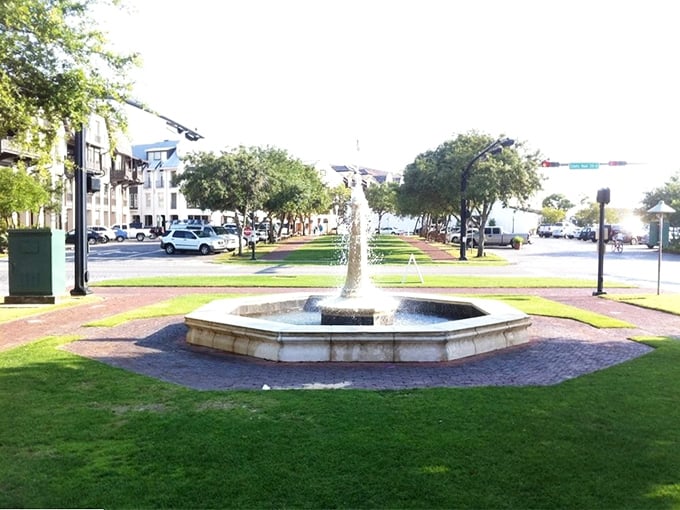 Barrett Square's fountain creates the perfect soundtrack for people-watching, a refreshing centerpiece where locals and visitors naturally gravitate.