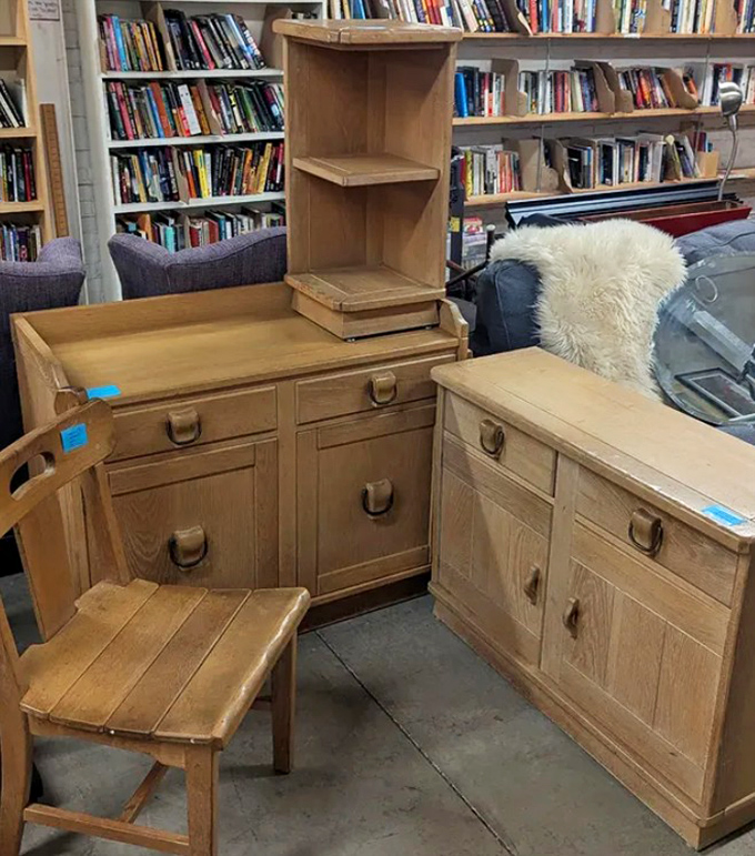 This isn't just furniture&mdash;it's a time capsule with drawers. Solid wood pieces wait patiently for their second act in someone's first apartment.