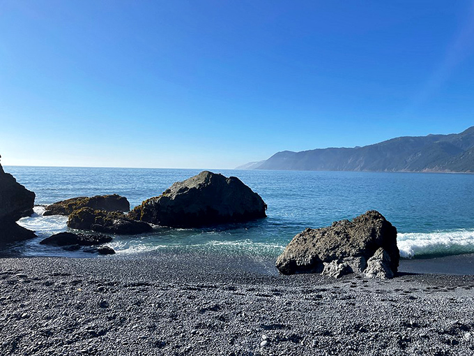 These ancient sentinels have stood watch for millennia, sculpted by the relentless Pacific into nature's own abstract art installation.