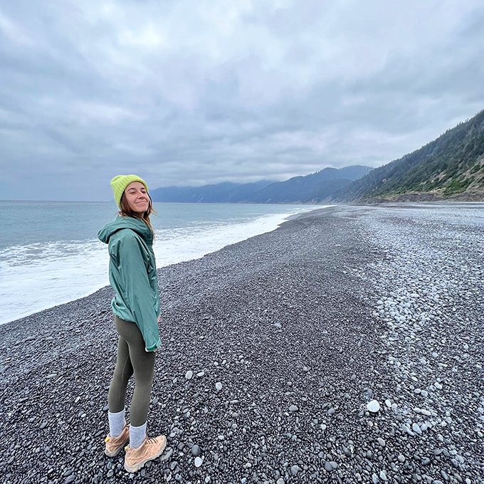 Where the land meets the sea with all the subtlety of a geological mic drop. Nature's dramatic flair on full display.