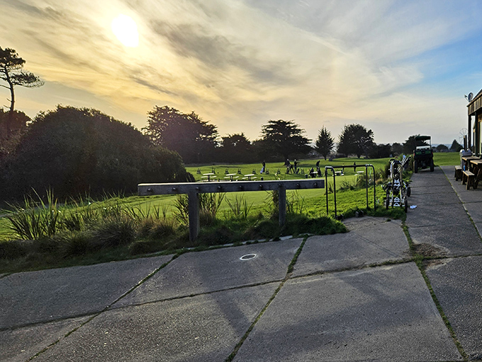 Golden hour at Sea Ranch, where even the benches seem positioned for maximum "ahh" factor. Sunset viewing is practically a local sport here.