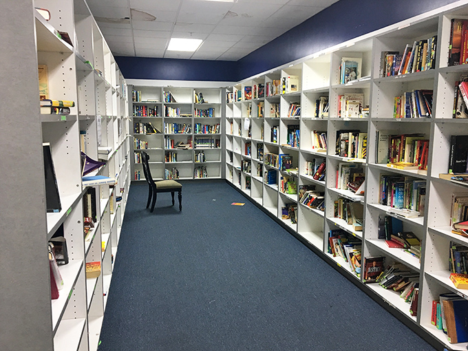 Bookworms, prepare to lose track of time. These well-organized shelves hold everything from forgotten bestsellers to that cookbook your grandmother swore by.