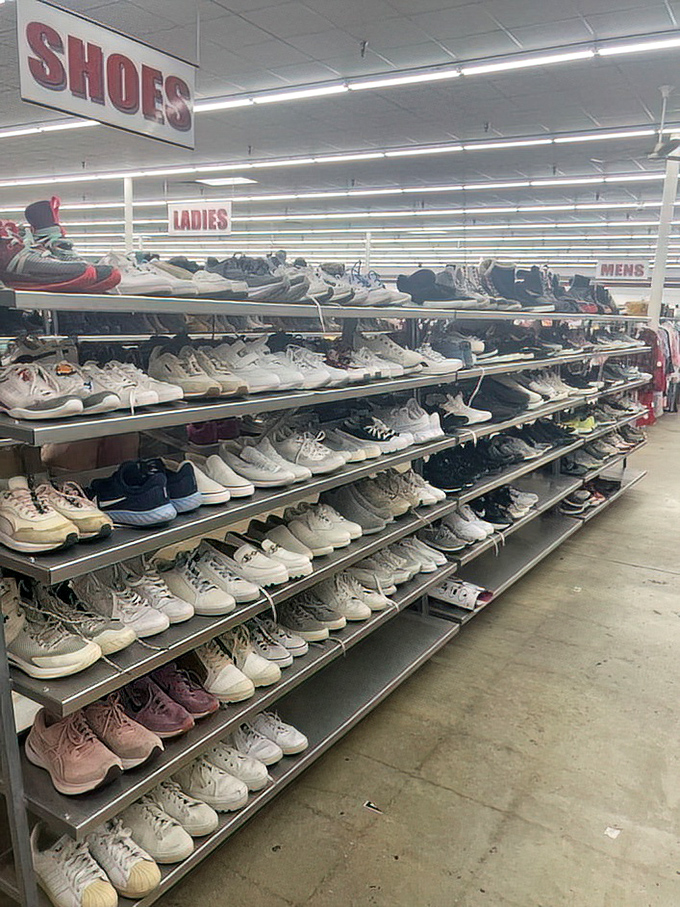 The shoe section rivals Imelda Marcos's closet, with enough footwear to outfit a small nation for every occasion from beach days to board meetings.