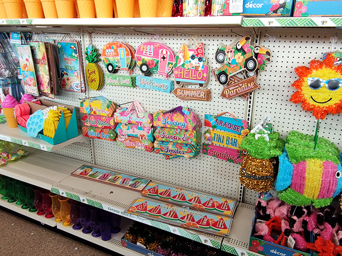 Summer vibes explode in a riot of color! These tropical decorations transform any backyard barbecue into a staycation paradise.