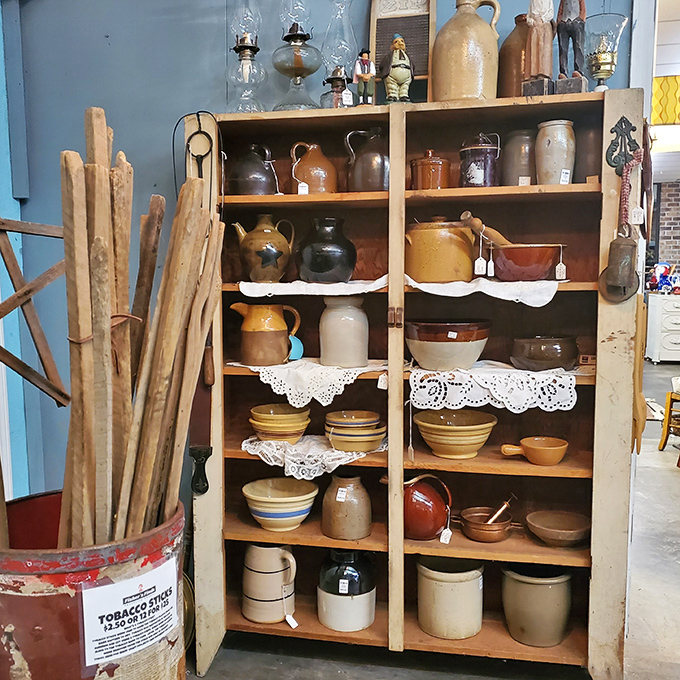 Pottery paradise! These earthenware vessels have survived decades of use, unlike those flimsy department store bowls that crack if you look at them wrong.