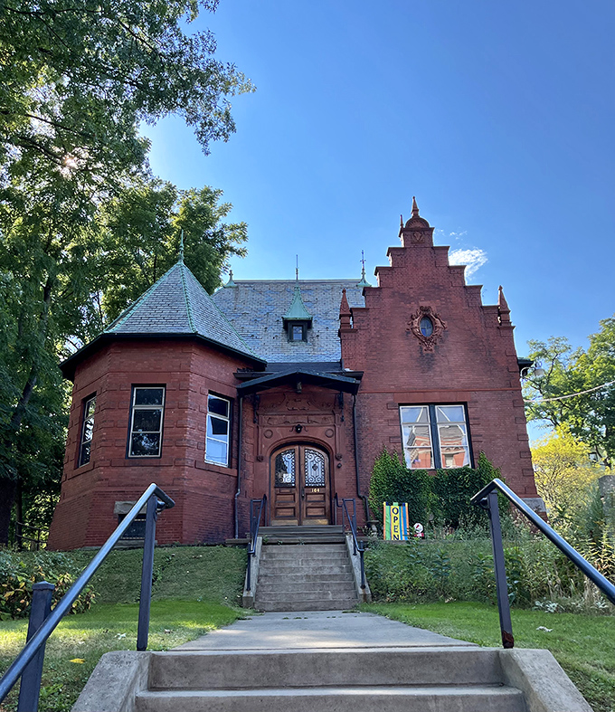 This red brick beauty could be straight from a Wes Anderson film&mdash;quirky, meticulous, and absolutely impossible to pass without snapping a photo.