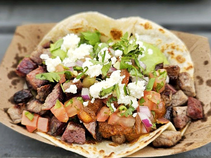 Brisket tacos that make you question everything you thought you knew about both barbecue and tacos. Mind. Blown.