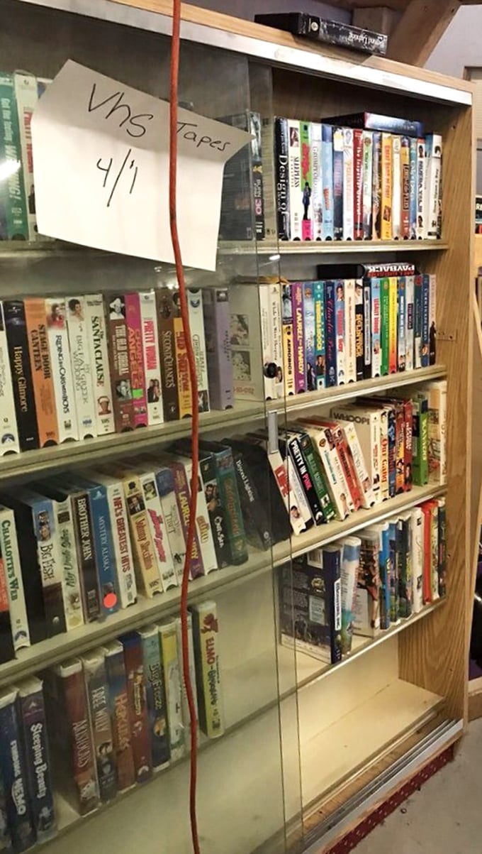 Remember when "be kind, rewind" wasn't just a suggestion? This VHS collection is a time capsule of movie nights past.