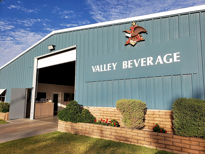 Valley Beverage isn't just a building&mdash;it's a desert oasis where thirsty travelers find respite from the California heat.