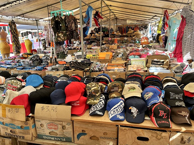 Hat heaven exists, and it's in Auburndale! From practical sun protection to team pride, this vendor has enough headwear options to cover every noggin in Florida&mdash;twice.