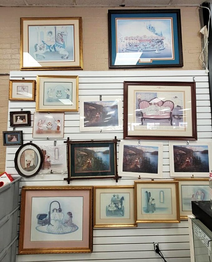 Wall art that tells stories of homes past. One person's "what were they thinking?" becomes another's perfect statement piece.