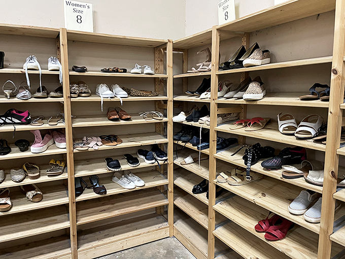 Cinderella would've saved a fortune here. Organized by size and style, these pre-loved shoes offer fashion without the financial footprint.