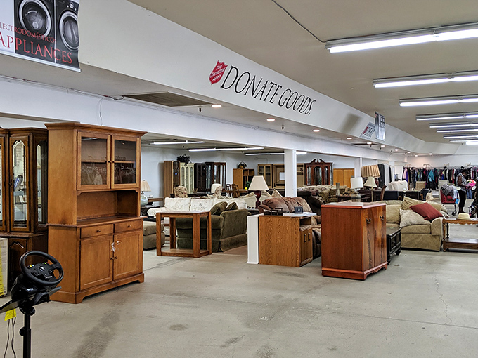 Furniture that tells stories sits patiently, waiting for its second act. Each wooden piece holds memories and possibilities in equal measure.