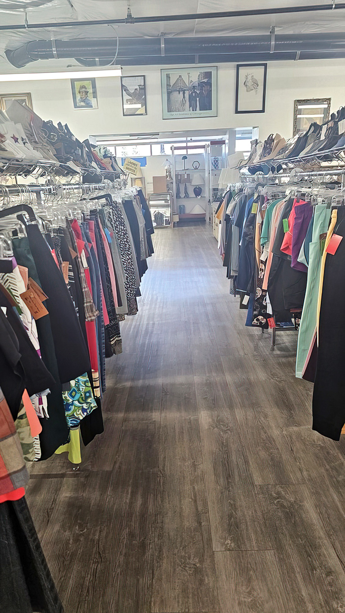 Clothing racks organized by size and type? This isn't your average "dig and pray" thrift experience.