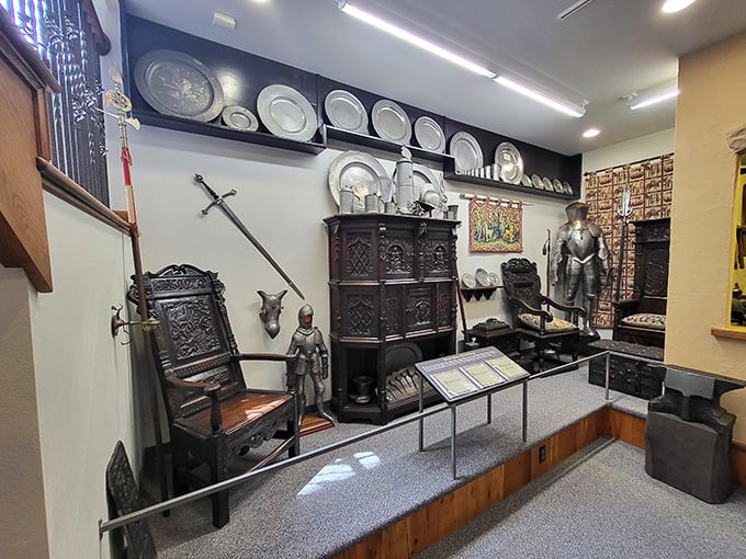 Who needs HGTV when you can see how the upper crust decorated in the Middle Ages? Swords as wall art never went out of style.