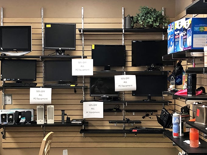 The electronics wall &ndash; where yesterday's cutting-edge technology finds new purpose at prices that won't require a second mortgage.