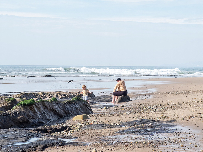Sometimes the best moments happen when you're just sitting on a rock, watching waves that have traveled thousands of miles to greet you.