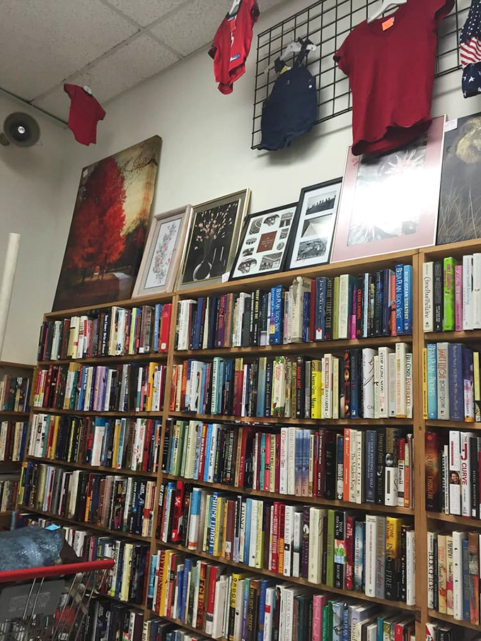 The book section rivals small libraries, offering literary treasures from beach reads to forgotten classics at pocket-change prices.