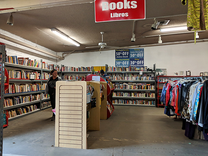 Bibliophiles rejoice! The book section rivals small libraries, offering literary adventures for pocket change&mdash;proof that imagination remains the best budget travel option.