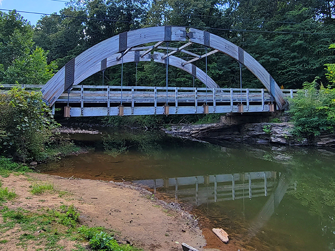 The Paradise Furnace Bridge spans more than just water&mdash;it connects you to Pennsylvania's industrial past while offering prime spots for creek contemplation.