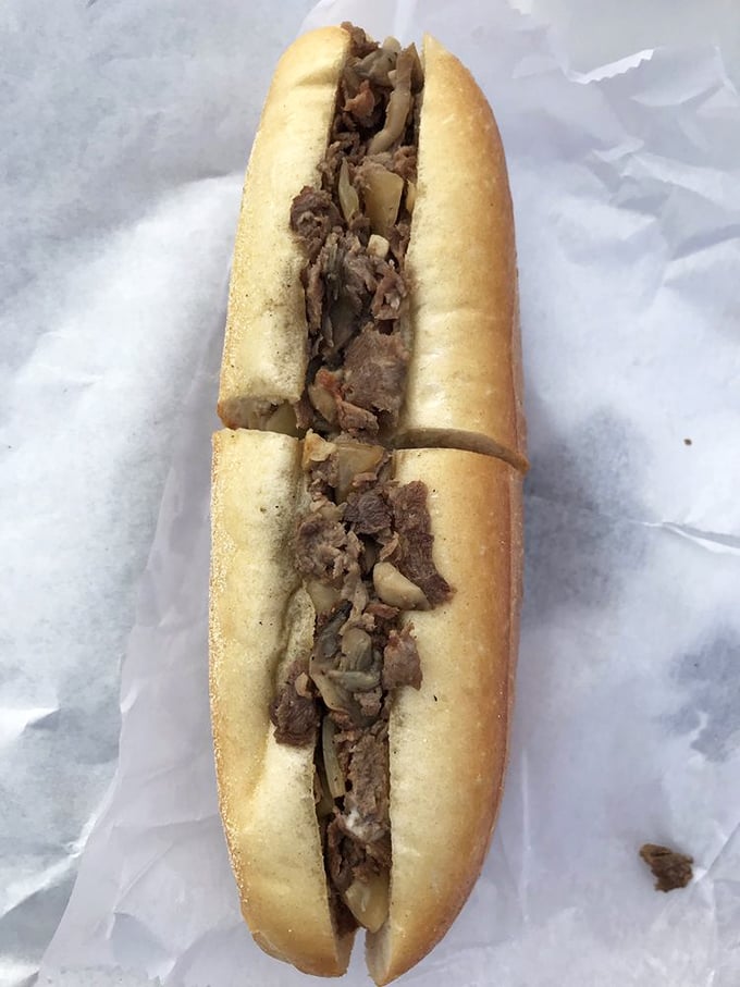 Behold the roast beef sub in all its glory &ndash; tender meat, perfect bread, and the kind of simplicity that makes you question why anyone would complicate a sandwich.