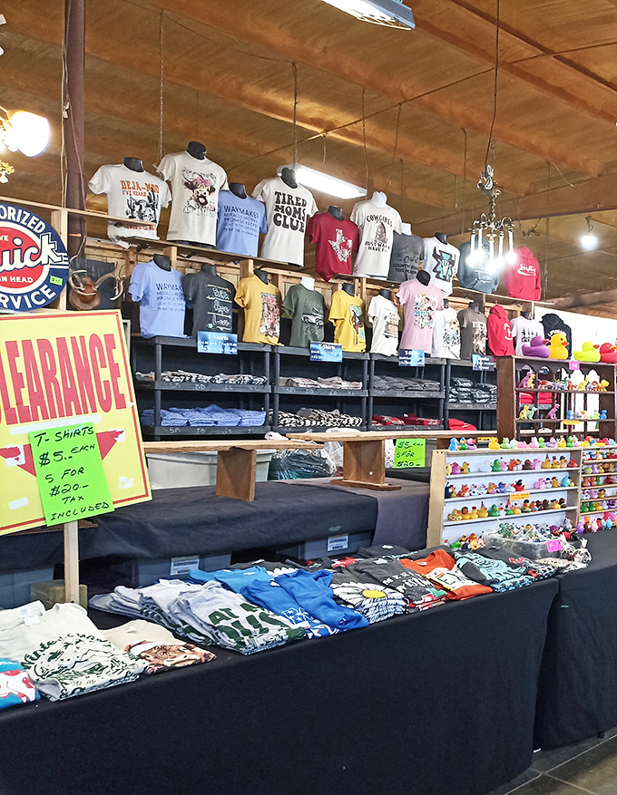 Colorful umbrellas create a festive canopy over booths packed with everything your heart desires.
