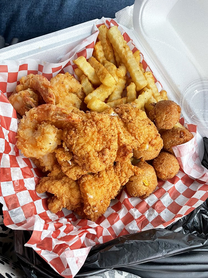 Golden-fried perfection that makes you question all your previous seafood loyalties. The kind of meal that requires extra napkins and zero regrets.