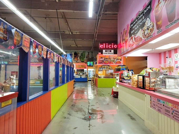 A kaleidoscope of food stalls where calories don't count and flavor rules supreme. The real magic of Anaheim happens right here.