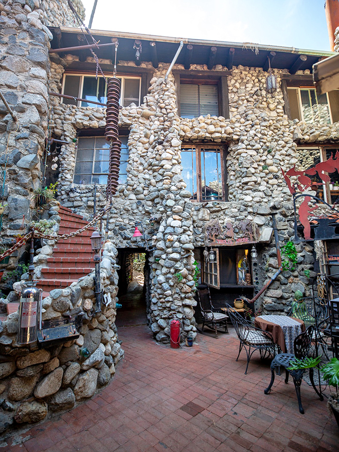 Not your typical fixer-upper! This stone facade showcases the castle's distinctive character&mdash;part medieval fortress, part architectural fever dream.
