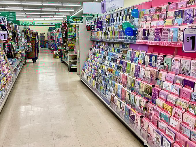The greeting card section rivals Hallmark in variety but beats them handily in the "won't empty your wallet" department.