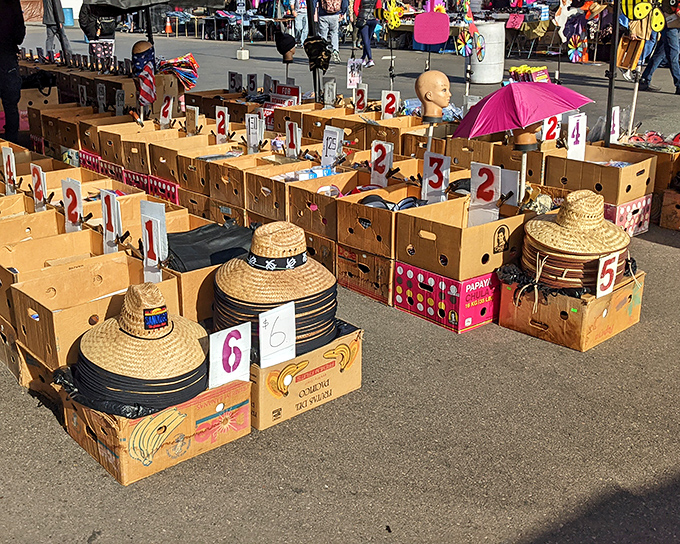 The numbered box system: retail's polar opposite where organization meets chaos and bargains multiply with each cardboard container.