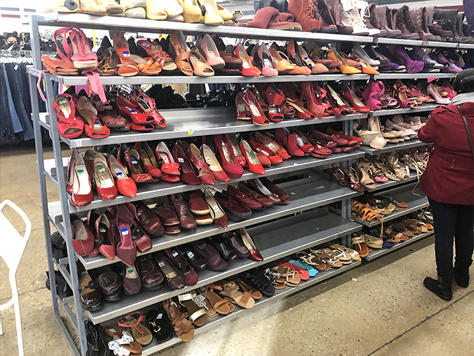 Ruby slippers, anyone? This collection of red heels would make Dorothy jealous &ndash; and at thrift store prices, you might just click your heels three times.