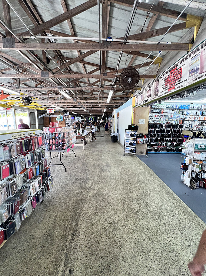 Down these corridors of commerce, treasures await. The indoor sections offer climate-controlled comfort while you hunt for that perfect something you didn't know you needed.