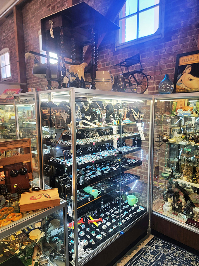 Jewelry cases that sparkle with history&mdash;each brooch, ring, and necklace waiting for its second act. Diamonds may be forever, but vintage turquoise is timeless.