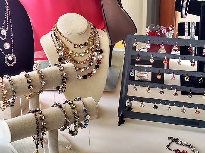 Jewelry that tells stories – from statement necklaces that command attention to delicate earrings that whisper elegance. No wallflowers here!