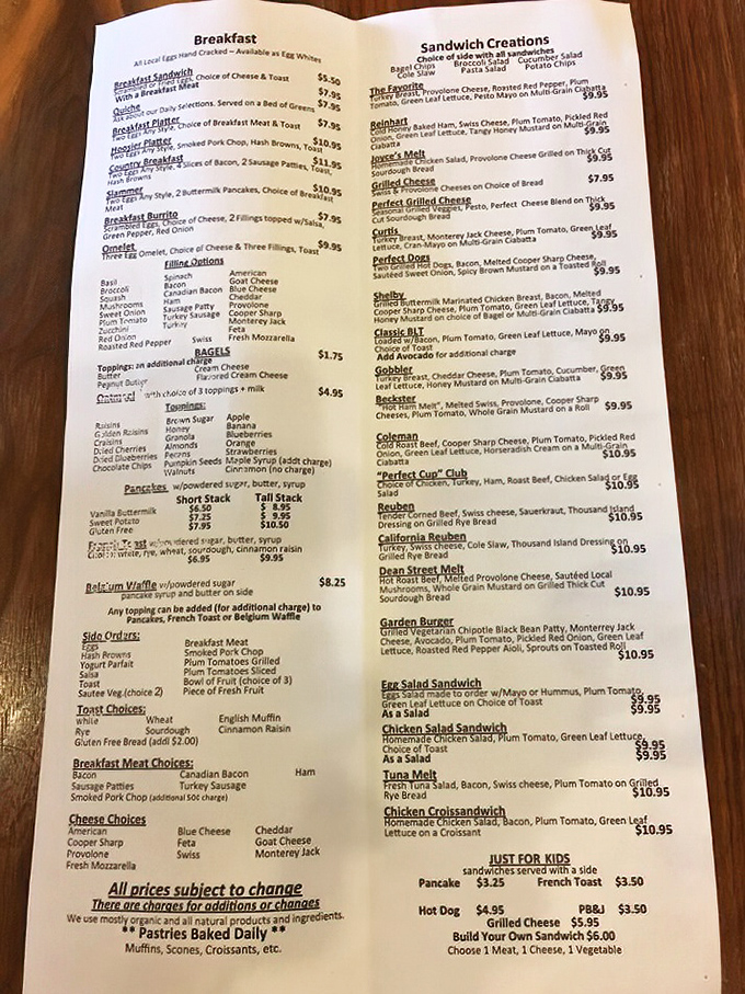 This menu isn't just a list of options&mdash;it's a roadmap to breakfast bliss, with each item promising a delicious adventure.