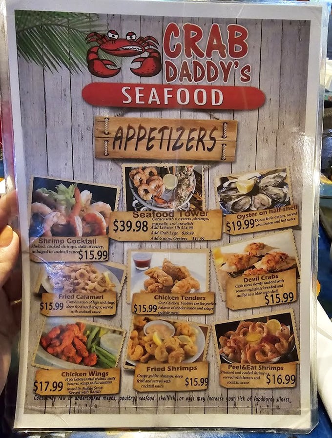 The menu reads like poetry to a hungry seafood enthusiast. Each item promises ocean treasures that make decision-making deliciously difficult.