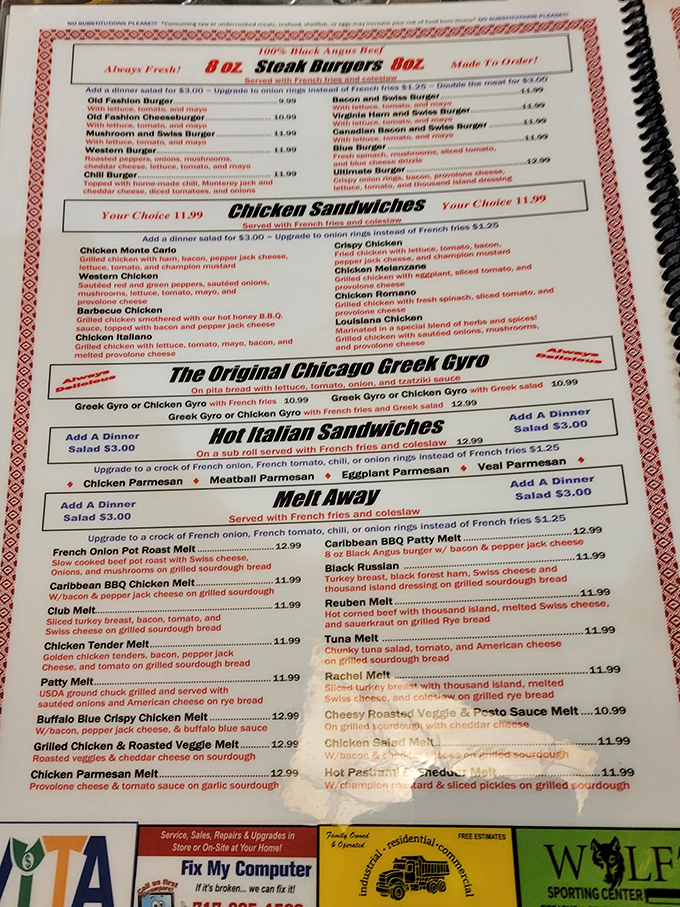 A menu that requires strategic planning&mdash;do you go breakfast-all-day or dive straight into those legendary melts? Life's toughest decisions happen here.