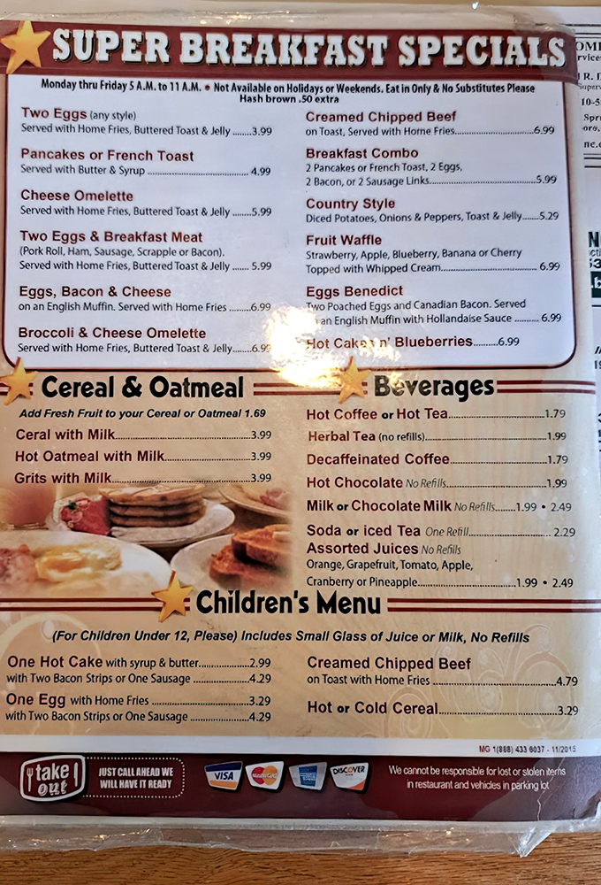 The breakfast specials board&mdash;where life-changing decisions are made daily and diet plans go to die gloriously.