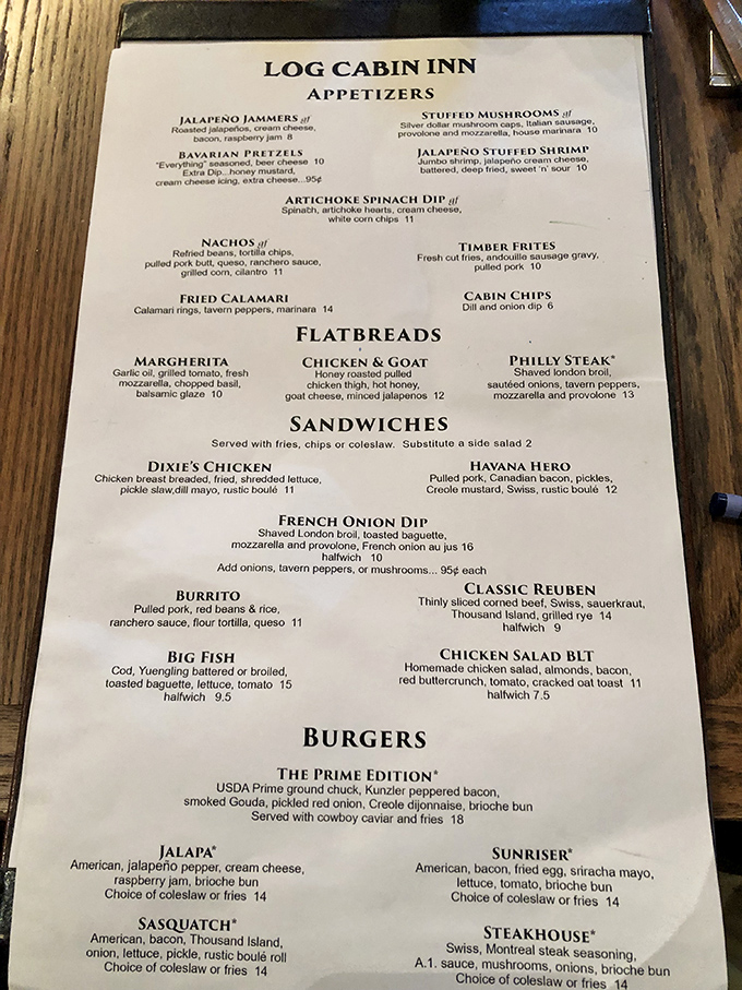 This isn't just a menu&mdash;it's a roadmap to happiness. The French Onion Dip sandwich beckons like an old friend with a delicious secret.