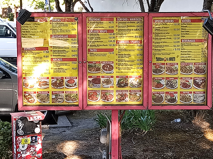 A menu board that doubles as a treasure map. X marks the spot where your taste buds strike gold.