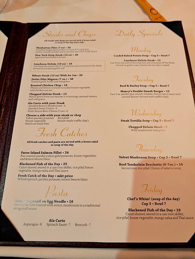 The menu reads like a love letter to carnivores, with each description promising a depth of flavor that fast-food America has long forgotten.