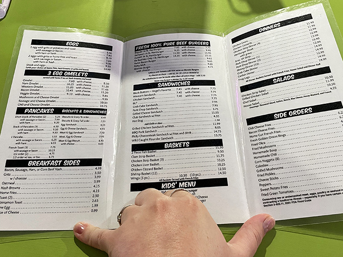 A menu that doesn't need fancy fonts or flowery descriptions&mdash;just honest diner fare that's been perfected over decades of feeding hungry Floridians.