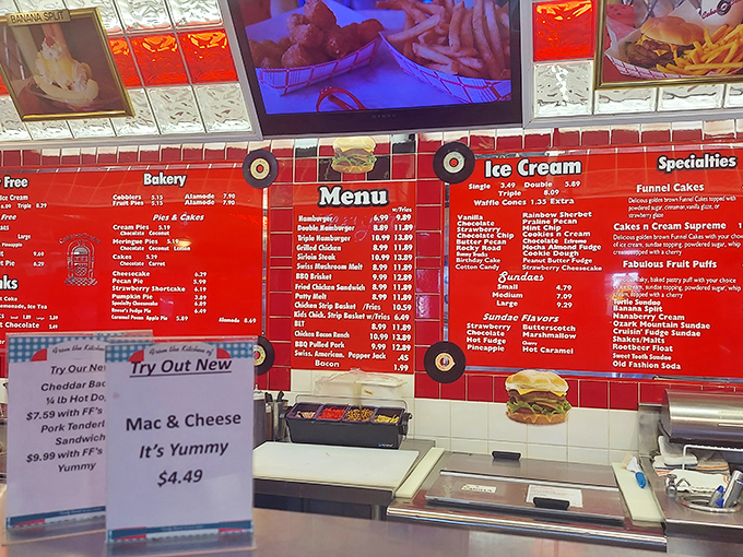 A menu board that doesn't need smartphone apps or QR codes&mdash;just your hungry eyes and a willingness to temporarily abandon dietary resolutions.