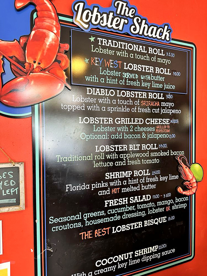 This isn't just a menu—it's a love letter to lobster, written in delicious variations that'll have you plotting your return before the first bite.