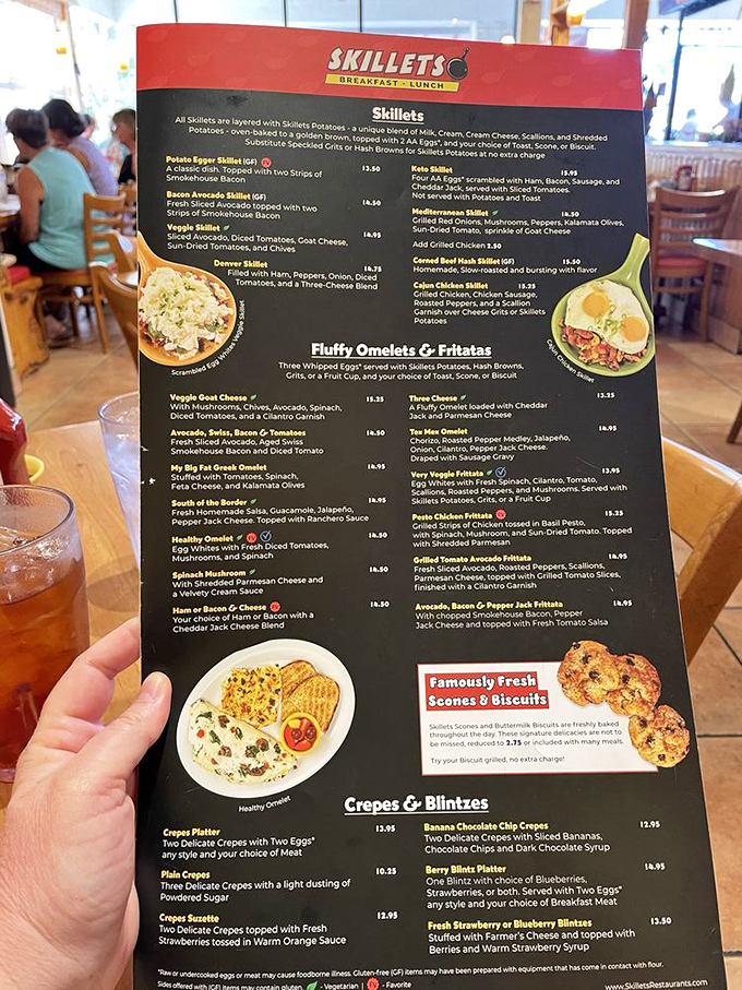 The menu reads like a love letter to breakfast enthusiasts &ndash; those "Fluffy Omelets" aren't just a description, they're a solemn promise.